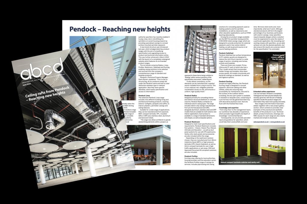 ABC&D reaches new heights with Pendock feature - Pendock Ceiling Rafts